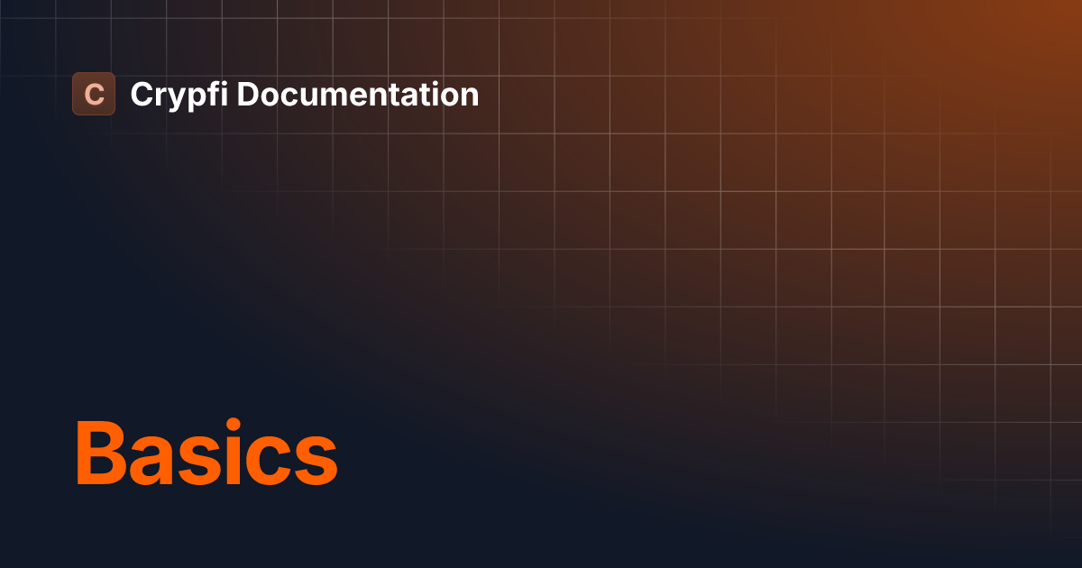 Basics | Crypfi Documentation